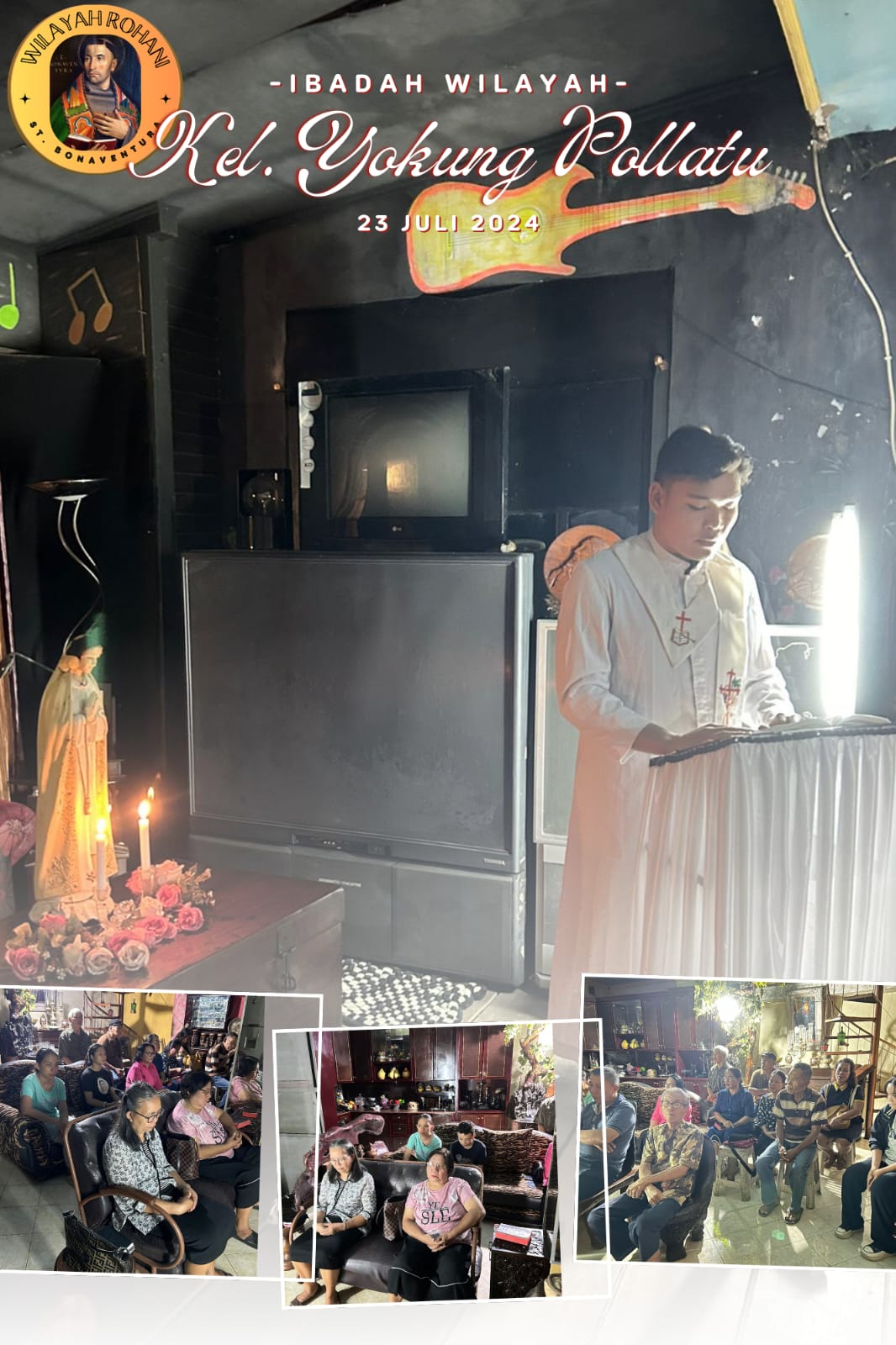 Ibadah Wilroh St Bonaventura Pada Keluarga Yokung-Pollatu - Komsos Manado