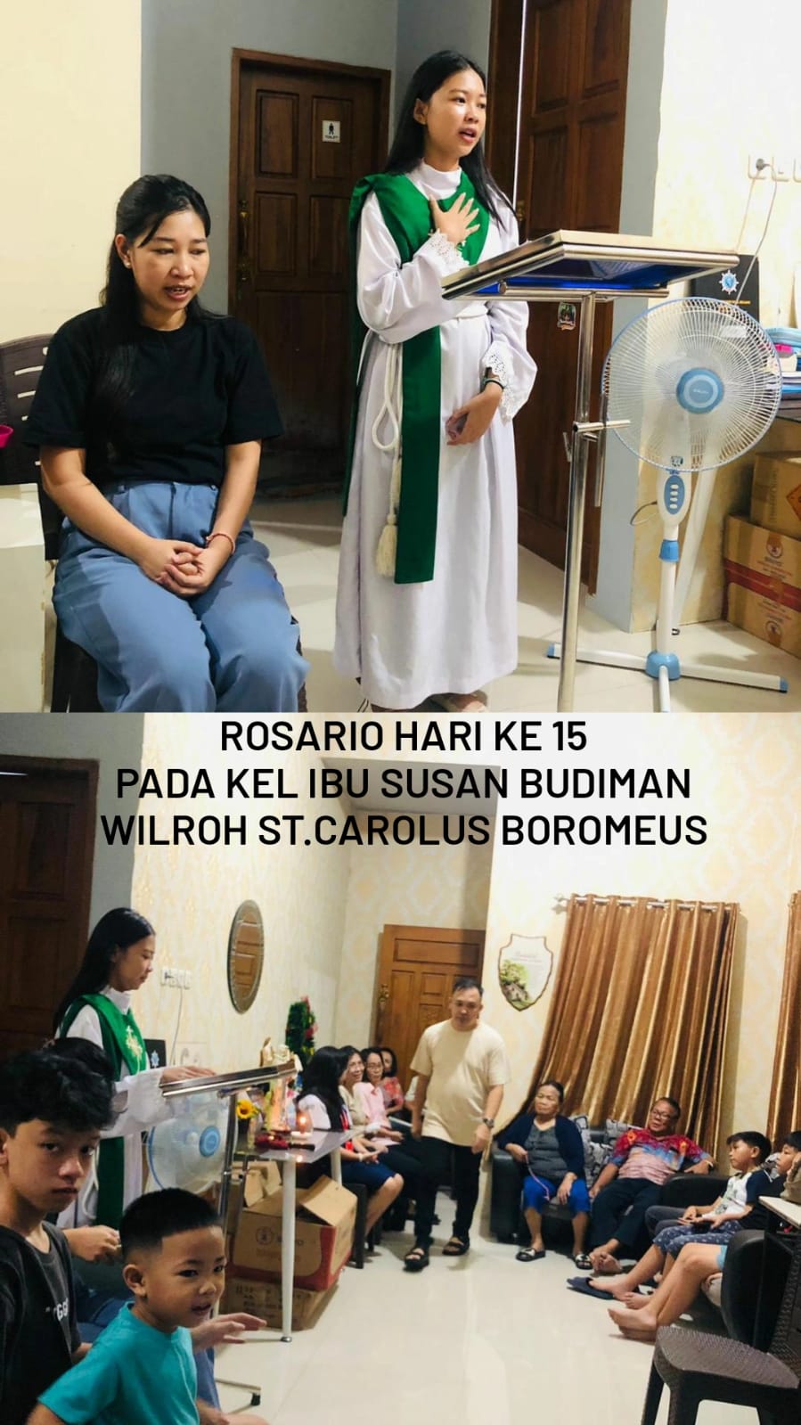 Ibadah Rosario Wilroh St Carolus Boromeus pada Keluarga Ibu Susan ...